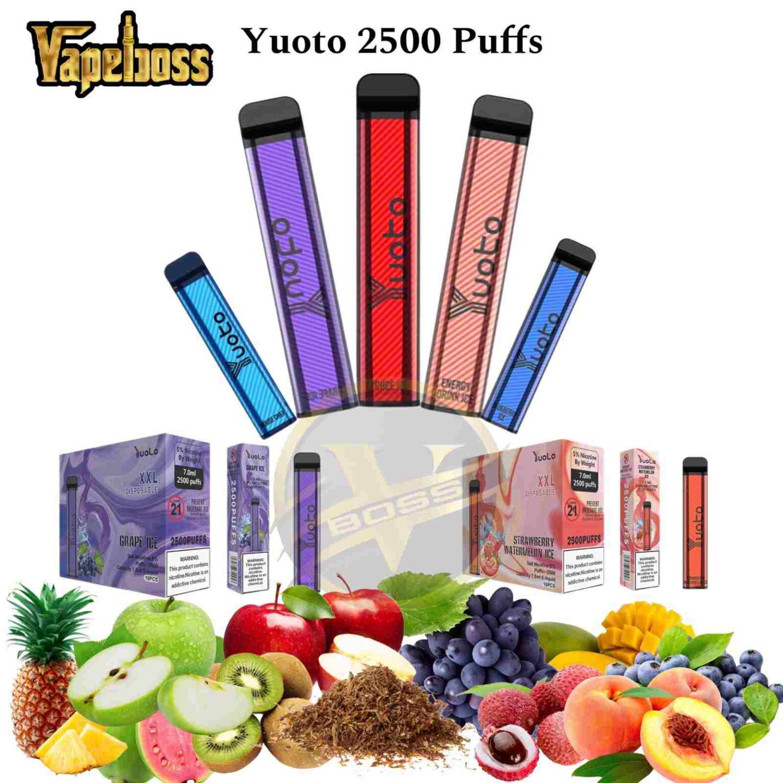 Buy Yuoto XXL 2500 Puffs Disposable Vape | Best Vape | Vape Boss UAE