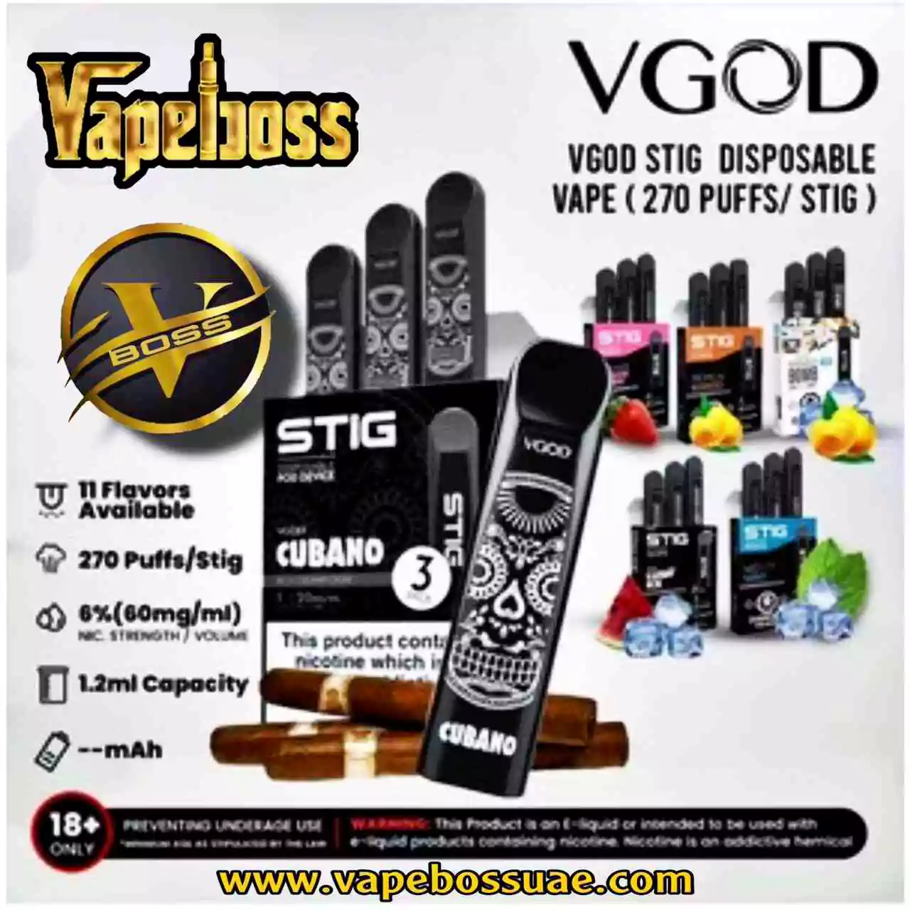 Stig Vgod Disposable Pod 600 Puffs in Dubai,UAE | Vape Boss UAE
